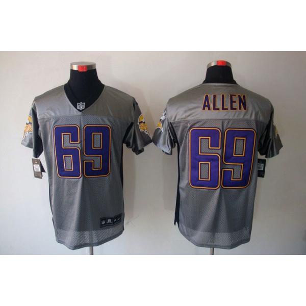 Minnesota #69 Jared Allen Football Jersey Gray-Shadow